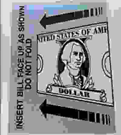 6D02491 STANDARD CHANGE-MAKER $ BILL DECAL - Sudsy Vending Supplies