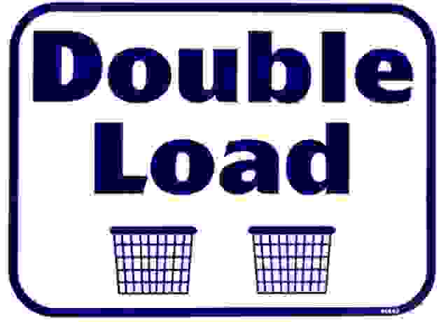 #L642 SIGN-DOUBLE LOAD - Sudsy Vending Supplies