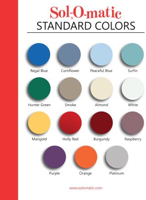 CACO STANDARD COLOR CHART - Sudsy Vending Supplies
