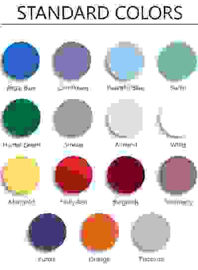 CACO STANDARD COLOR CHART - Sudsy Vending Supplies