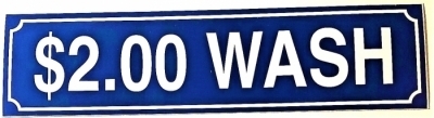$2.00 WASH DECAL (BLUE) - Sudsy Vending Supplies