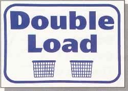 #L642 SIGN-DOUBLE LOAD - Sudsy Vending Supplies