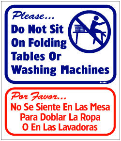 #L808-PLEASE...DO NOT SIT ON FOLDING TABLES OR WASHING MACHINES - Sudsy ...