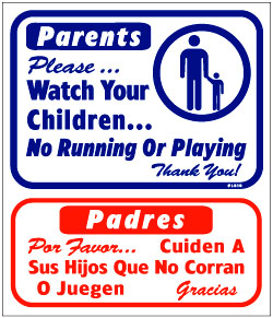 #L810- PARENTS PLEASE...WATCH YOUR CHILDREN... - Sudsy Vending Supplies