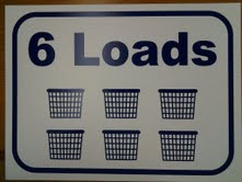 6 LOAD SIGN 12" X 16" - Sudsy Vending Supplies
