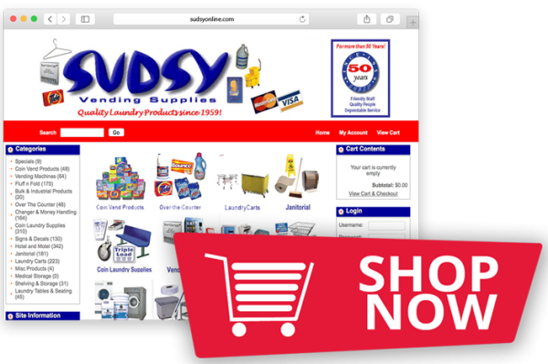 Premium Laundry Vending Machine Supplies | Sudsy