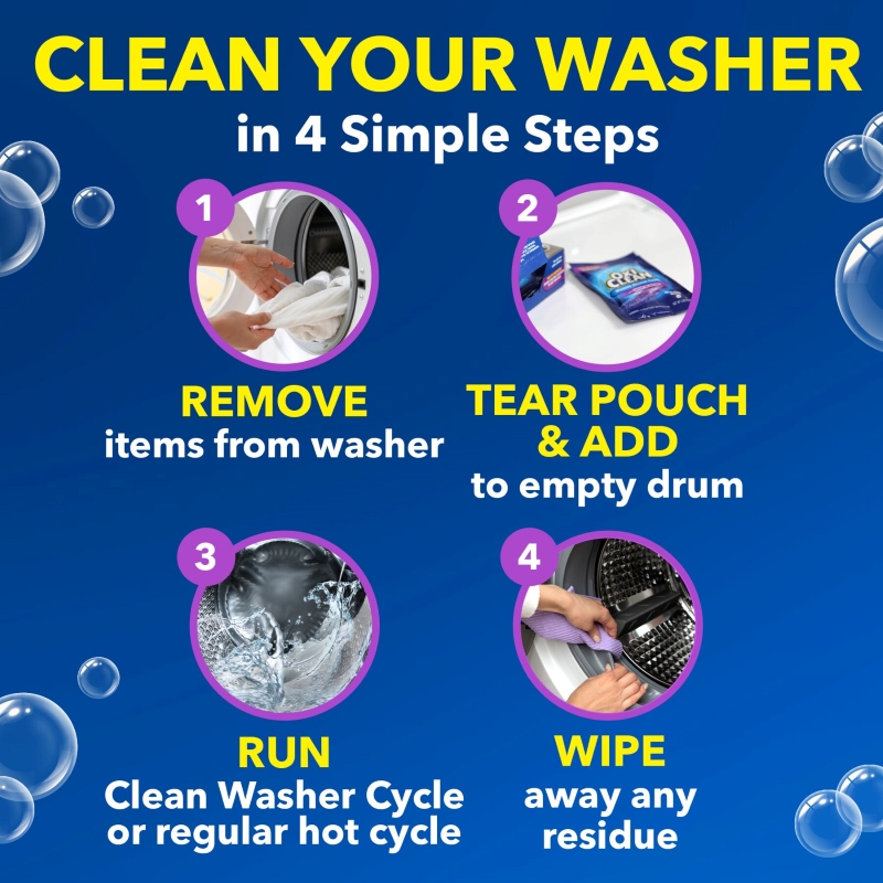 OxiClean WASHING MACHINE CLEANER 4 COUNT / 8 CASE - Sudsy Vending Supplies